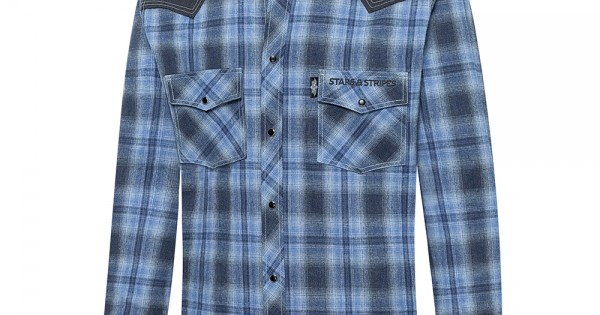 Stars & Stripes - Hank Blue Men's Western Shirt
