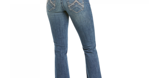 Ariat - R.E.A.L. Mid Rise Icon Stackable Straight Leg Jean