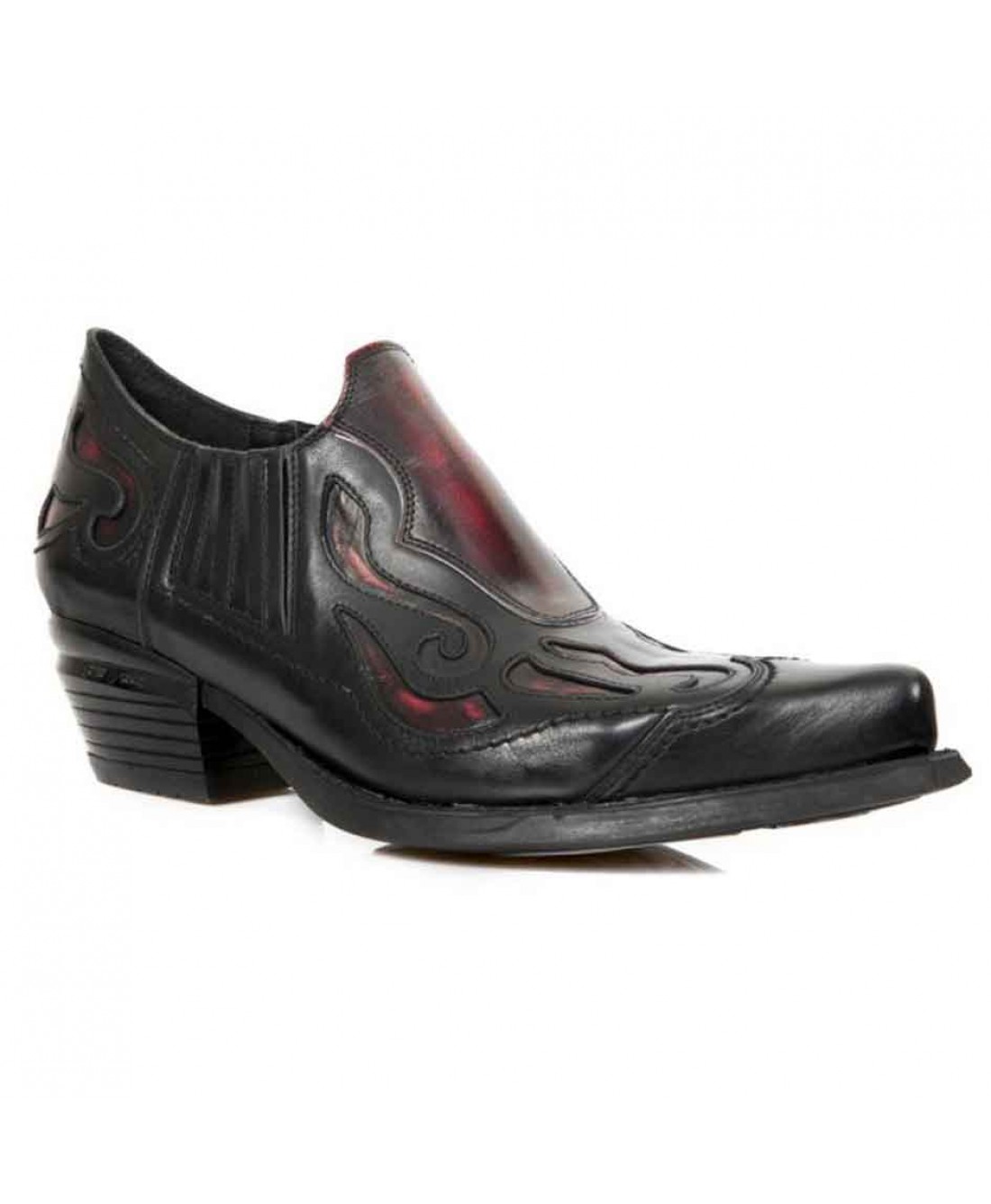 New Rock - M.WST075-C3 - Red and Black Dallas Shoes